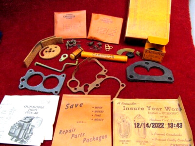 1936 OLDSMOBILE 8 CARTER WDO 328S CARBURETOR KIT 1038 w/LEATHER ...