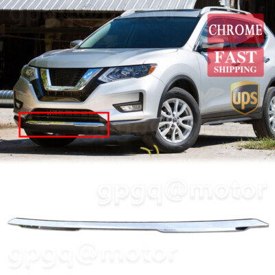 For Nissan Rogue 2017-2019 2020 Chrome Front Bumper Chrome Moulding ...