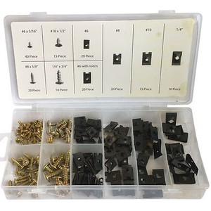 Spire Clip U-Clip assortment set with Screws. Fastener Fixings U Clips ...