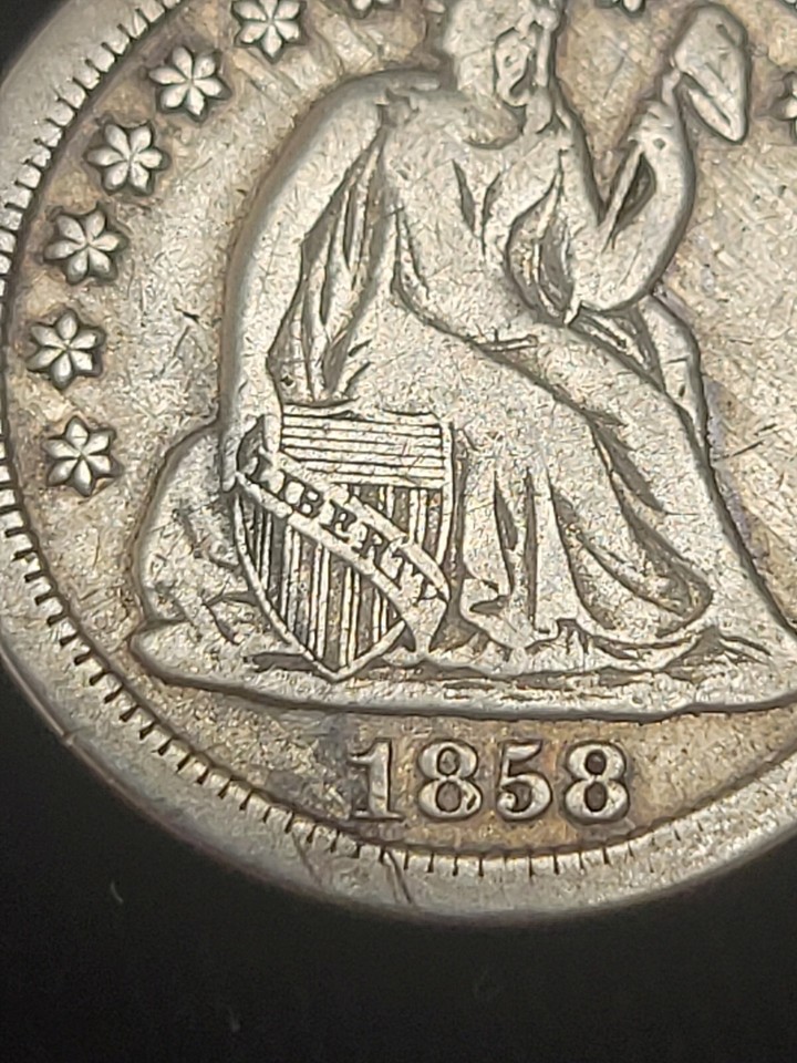 1858 S 10c Seated Liberty dime better elusive date and mint mark $$$ | eBay