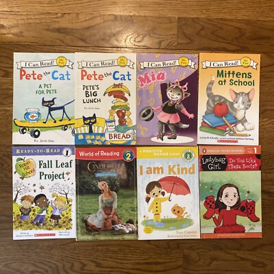 Lot of 8: My First, Level 1 & 2 I Can Read-Step into Reading-Learn to ...