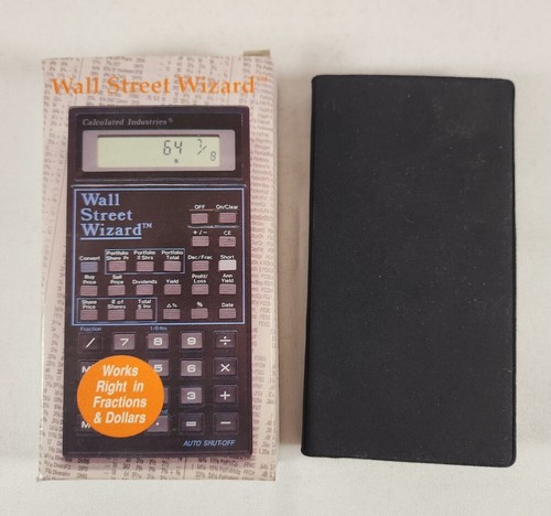 Wall Street Wizard Investment Calculator w/Box *It Works* RARE 1989 ...