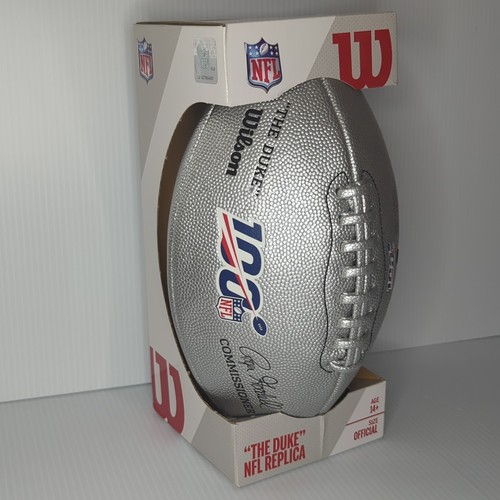Wilson NFL 100 "The Duke" Replica Metallic Football Official Size New ...