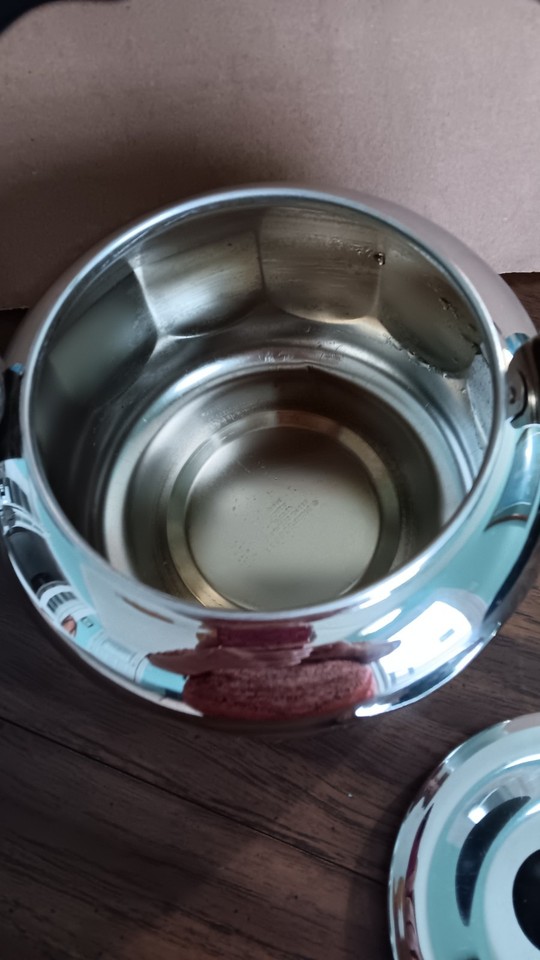 Vtg Farberware Tea Pot Kettle 7020 Stainless Steel 2 Qt. Beveled ...