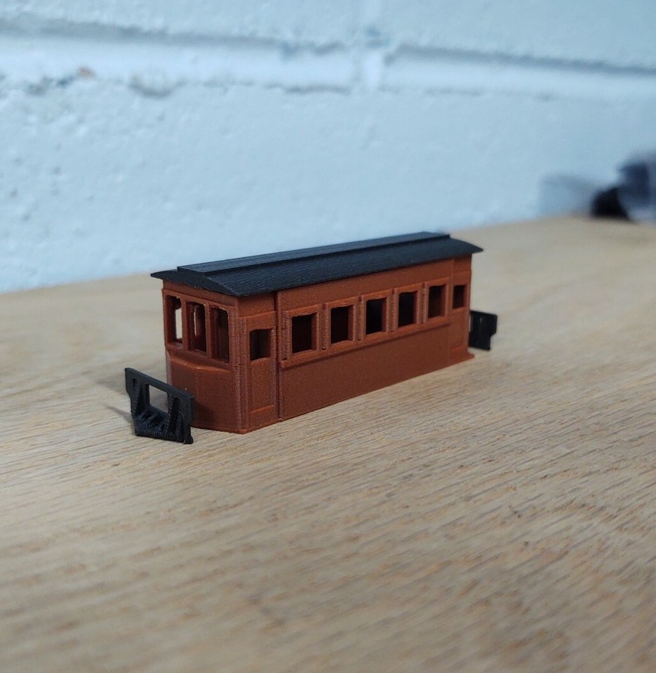 HOn30 18ft RAILBUS PASSENGER CAR kit for the Kato 11-110 chassis. 3D ...