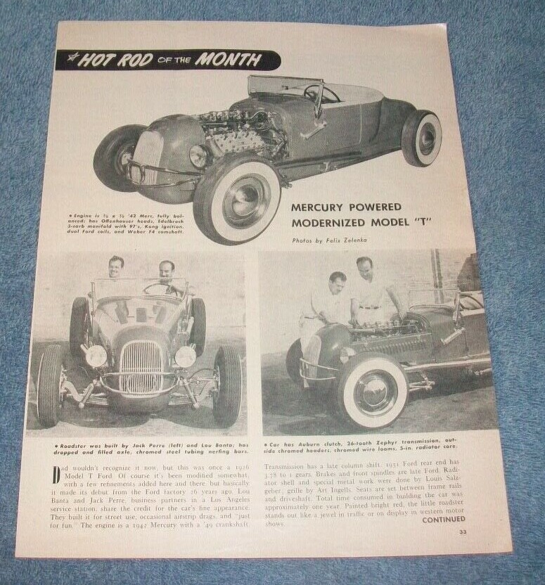 1926 Ford Modified Lakester Roadster Article "Merc Powered Modernized ...