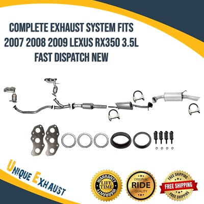 Complete Exhaust System Fits 2007 2008 2009 Lexus RX350 3.5L Fast ...
