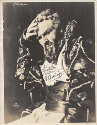 Legendary Opera Basso Profundo FEODOR CHALIAPIN Signed Photo as BORIS ...