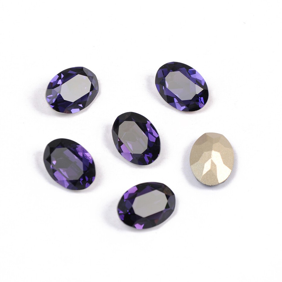 High-quality Colorful Oval Glass Rhinestone Crystal Strass Jewelry ...