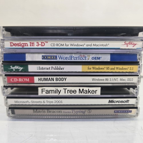 Vintage Lot of 6 Software CD-ROM Computer Programs 90s-2000s Microsoft ...