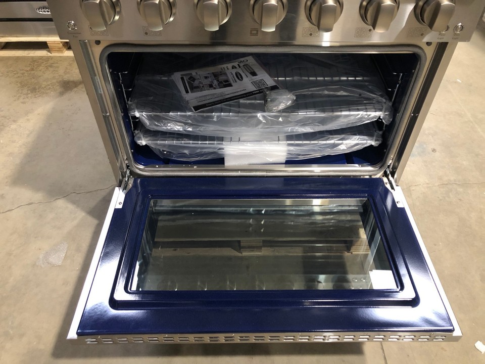 36 in. Gas Range, 6 Burners, Stainless Steel (OPEN BOX, COSMETIC ...