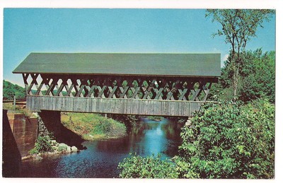 KENISTON BRIDGE over BLACKWATER RIVER, N.H. Andover Postcard New ...