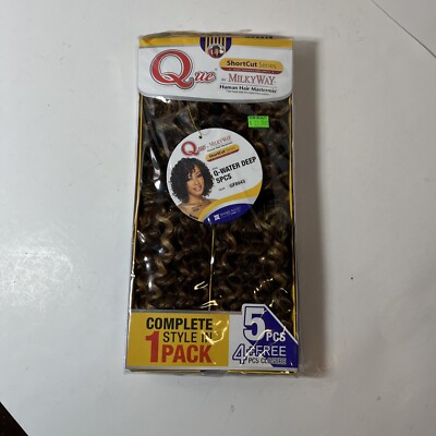 Q-WATER DEEP 5 PCS - QUE BY MILKYWAY HUMAN HAIR MASTERMIX Color GF8643 ...