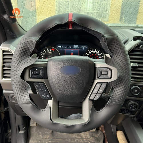 MEWANT Custom PU Leather Steering Wheel Cover for Ford F-150 Raptor ...