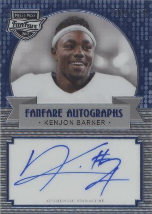 2013 Press Pass Fanfare - Kenjon Barner #FF-KB Blue /149 (AU, RC) for ...
