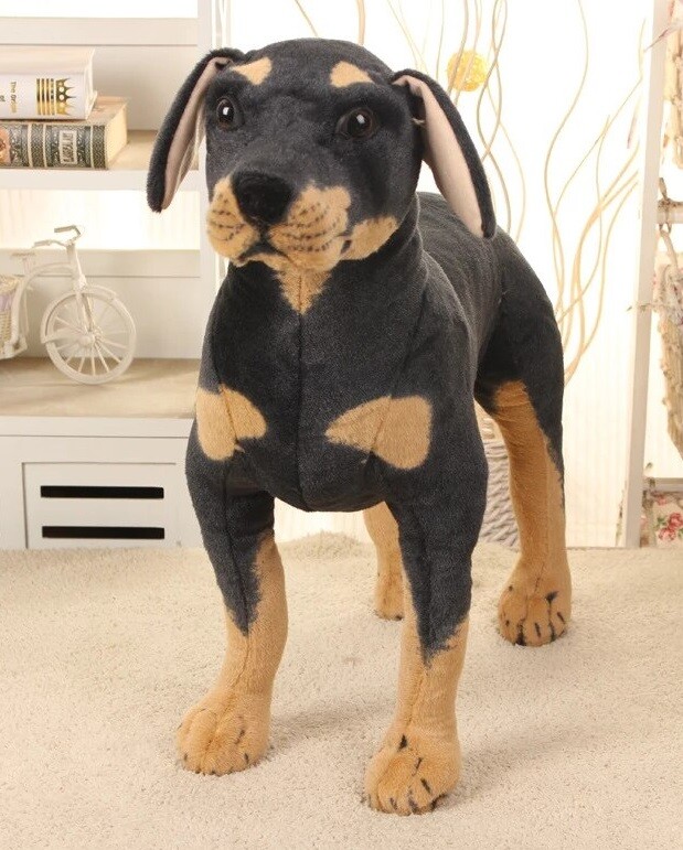 Doberman Pinscher Dog 10 Inch Stuffed Animal Plush Toys Toddler Doll ...