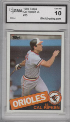 1985 topps cal ripken jr Gma mint 10 baseball card #30 variation red ...
