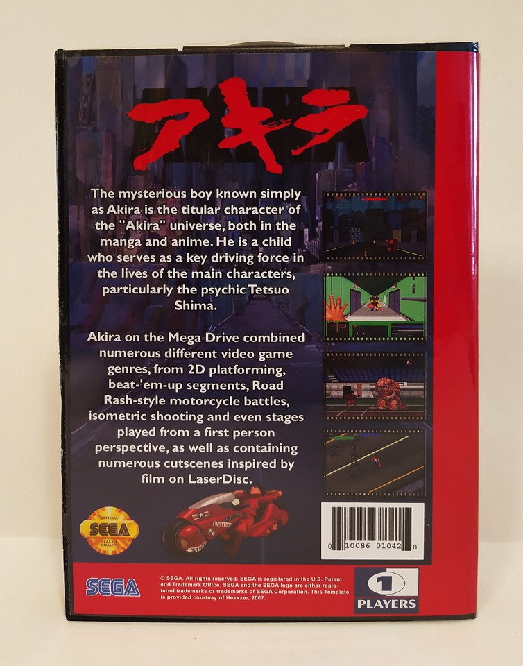 Akira (Prototype) for Sega Genesis/Mega Drive | eBay
