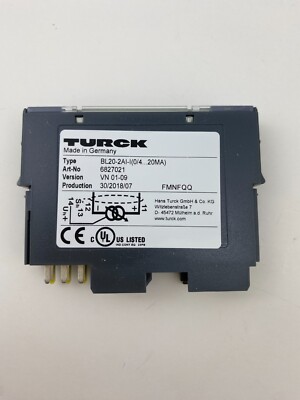 Turck BL20-2AI-I(0/4...20MA) (6827021) PLC Expansion Module, 2 Analog Inputs | eBay
