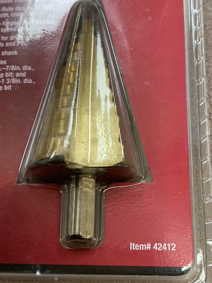 Ironton 2-Pc. Titanium – Coated Jumbo Step Drill Bit Set **NEW** | eBay