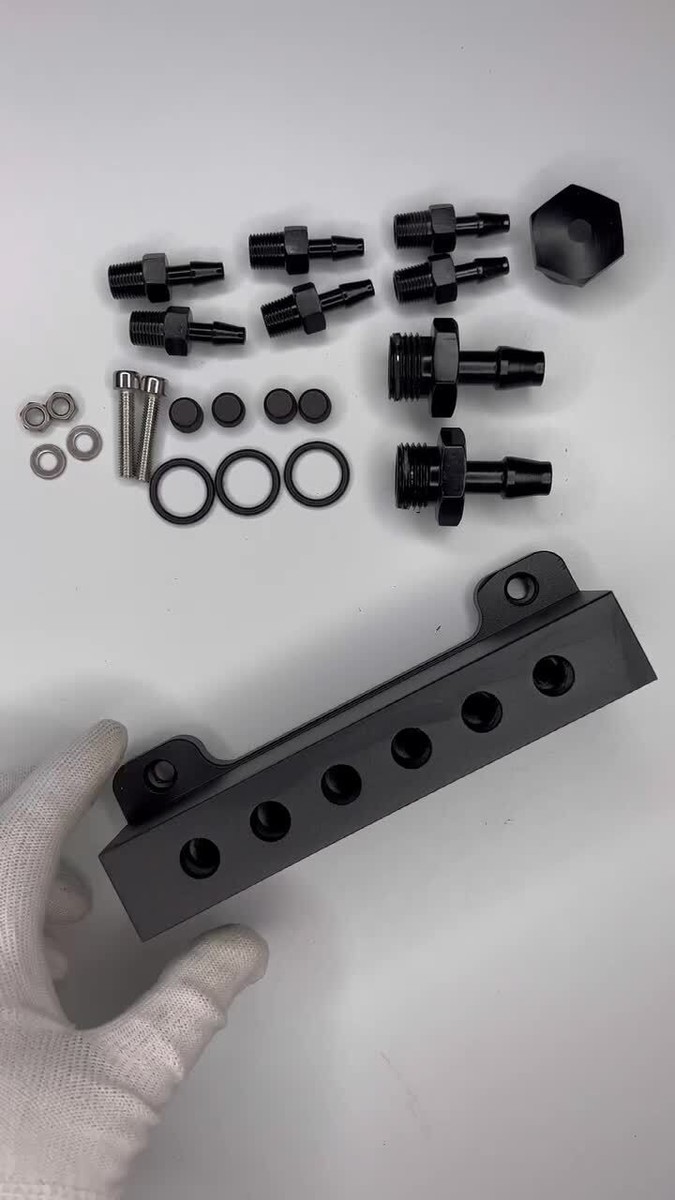Intake Manifold Vacuum Fitting 6-Port Vacuum Block Intake Manifold Kit ...