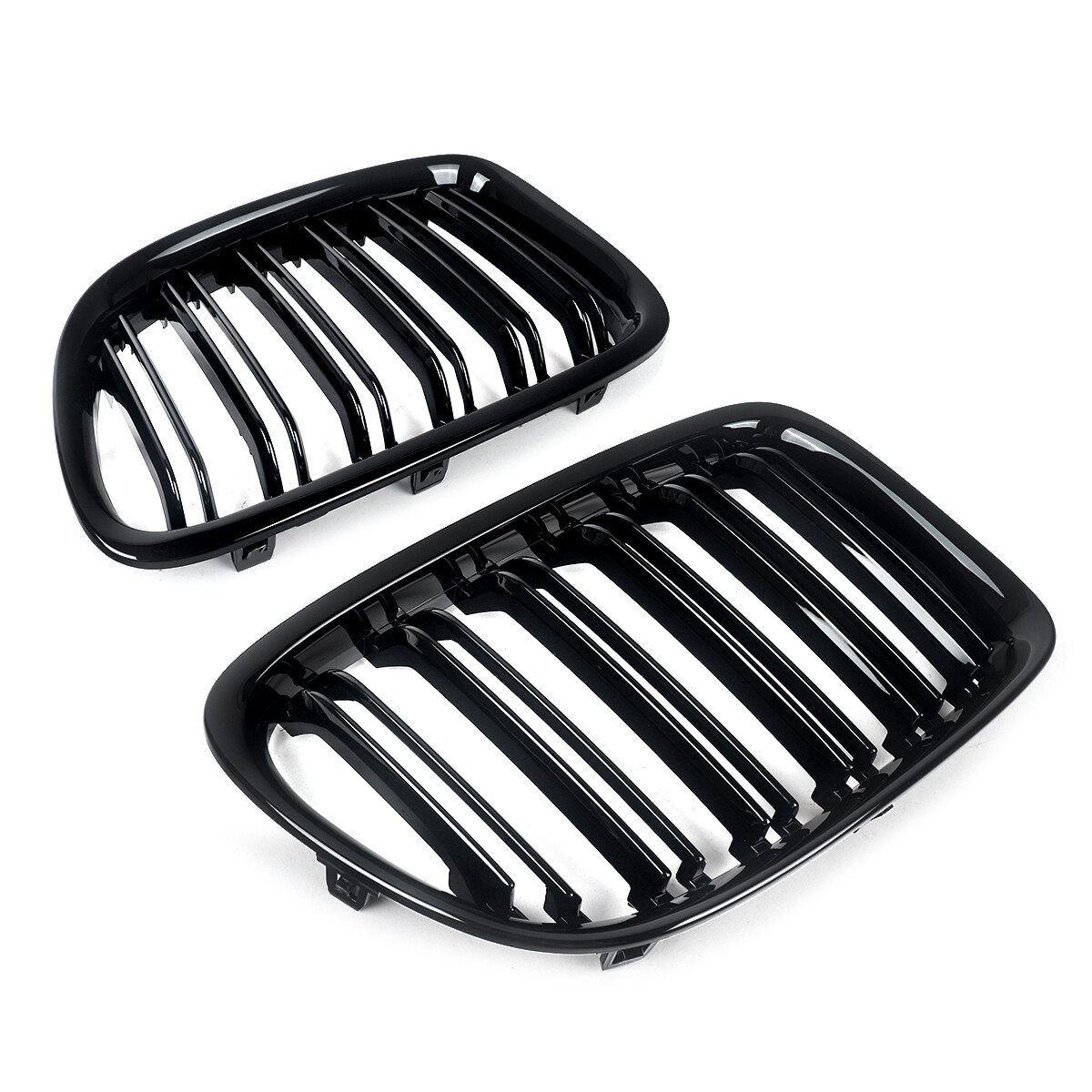 FOR BMW E84 X1 2009-2015 DUAL TWIN FRONT KIDNEY GRILLE GRILL GRILLES ...