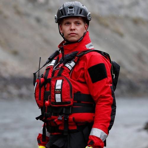 LARGE / XL Force 6 Water Rescue TEC PFD USCG Type 5 w/ 2 Radio & Gear ...