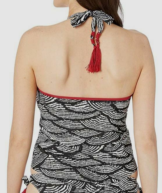 $160 Becca by Rebecca Virtue Women Black White Bodhi Tankini Swimwear ...