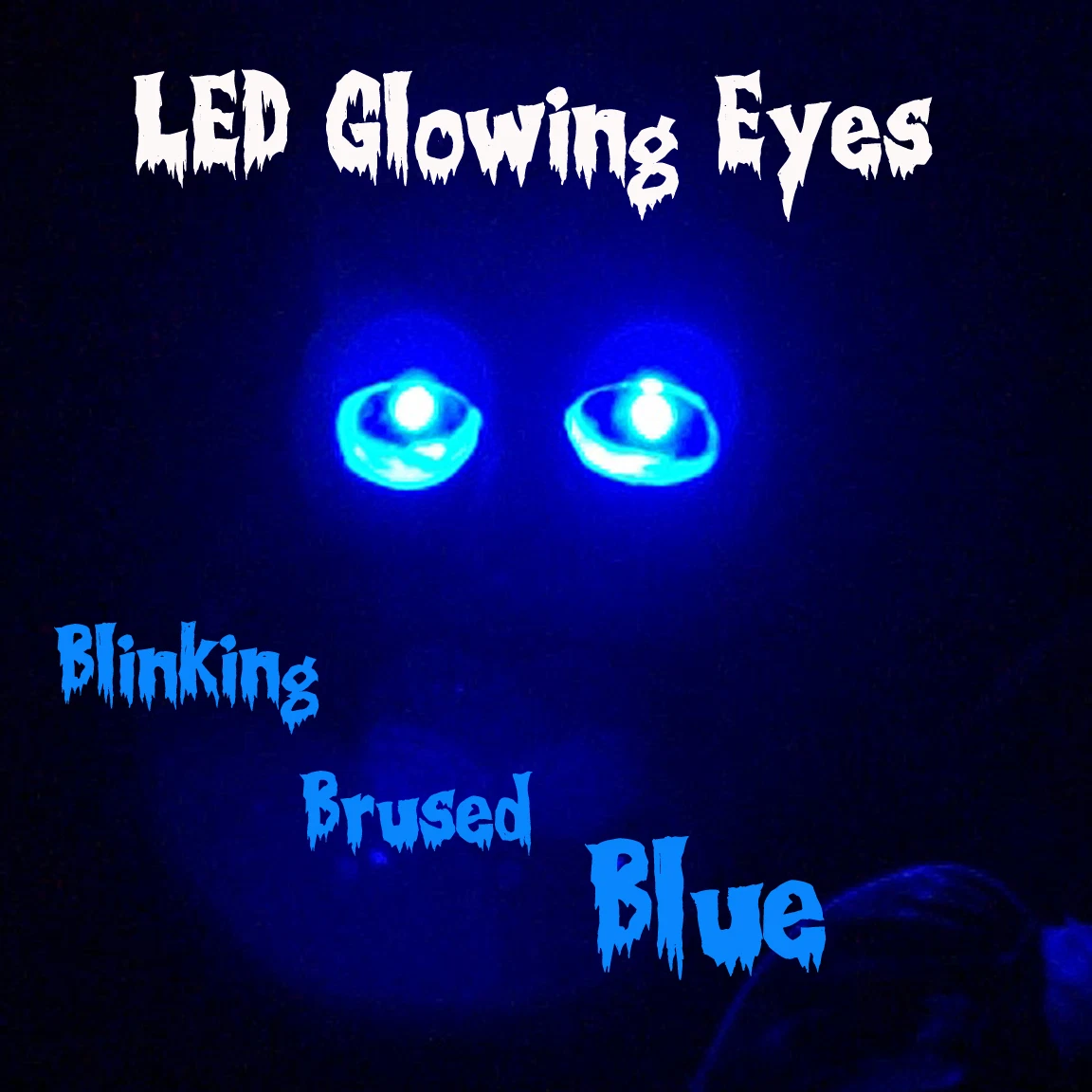 Blue Glowing Eyes In The Dark