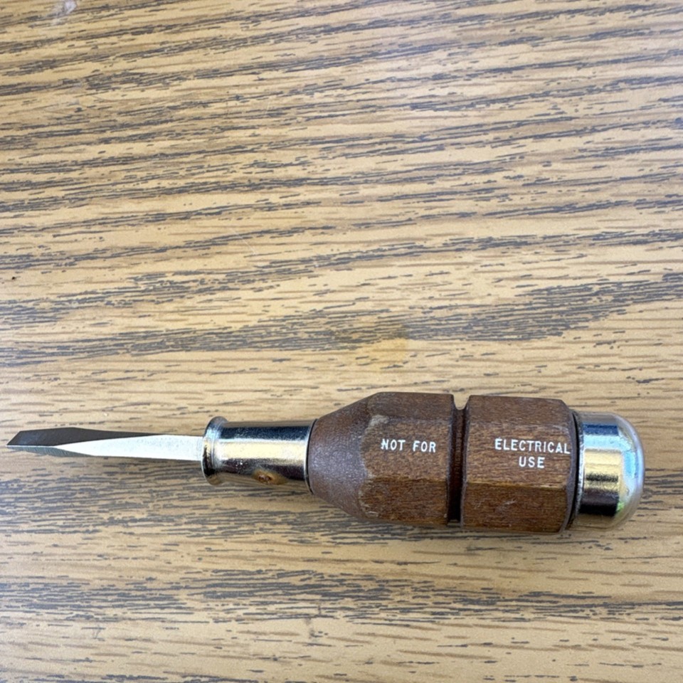 PROTO 9701 Flat Slotted Screwdriver Wood Handle Not for Electrical Use ...