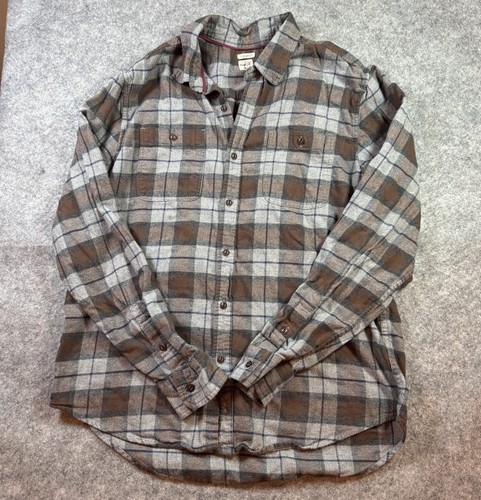 Bridge & Burn Shirt Mens Large Brown Plaid Button Up Flannel Outdoor ...
