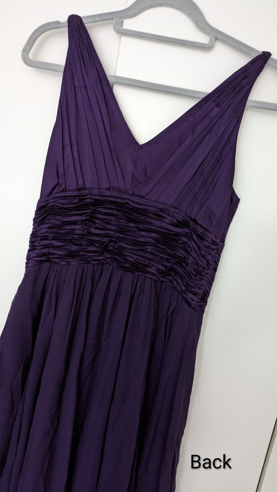Phase Eight Silk Purple Midi Evening Dress - Size 10 - Elegant and ...