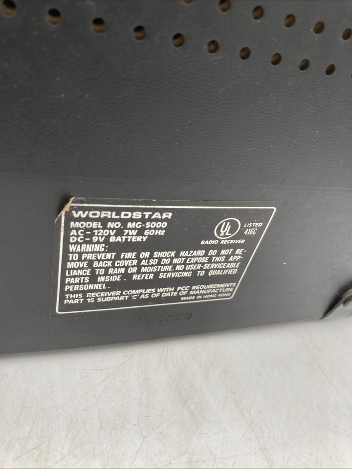 VTG Worldstar Radio MG-5000 Multi-Band Receiver Hong Kong WORKS needs some work | eBay