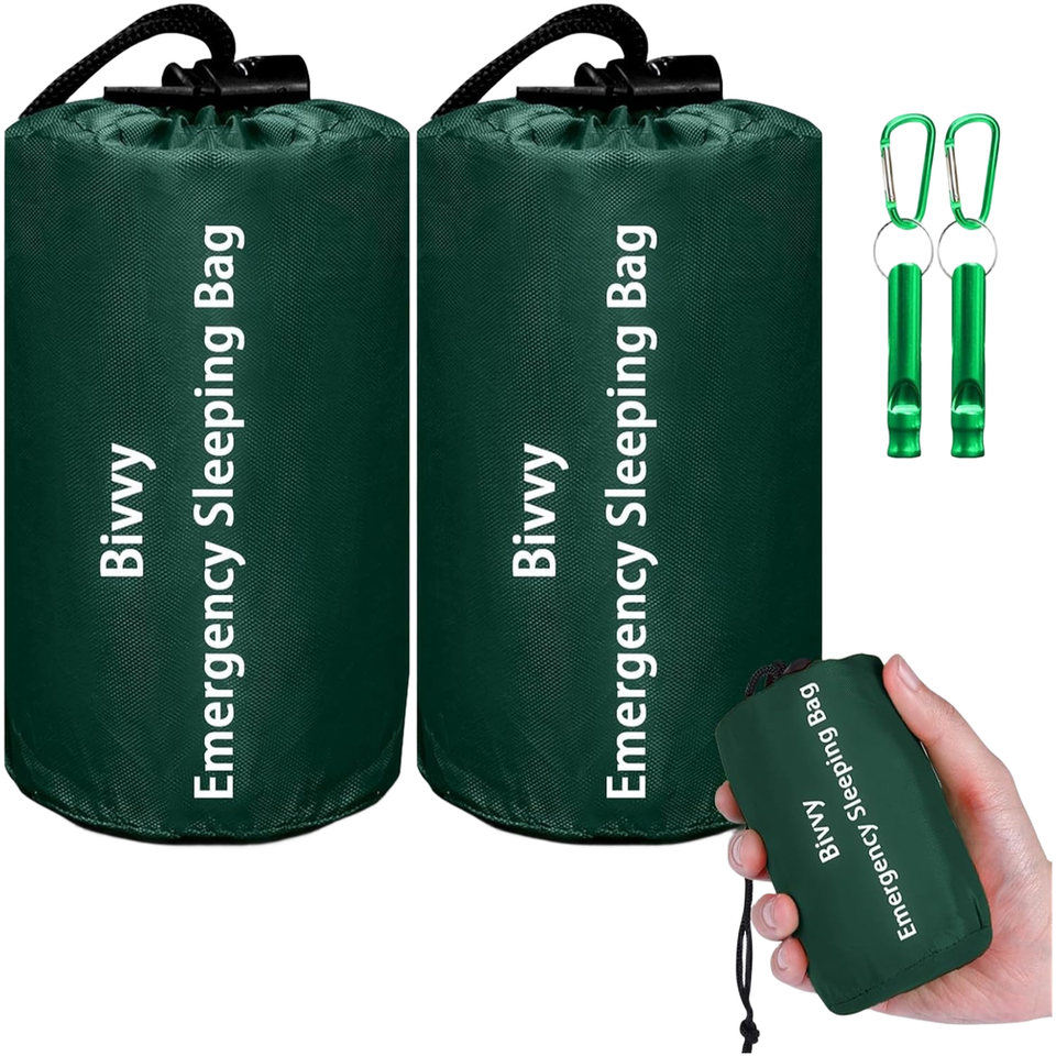 Compact Lightweight Survival Sleeping Bag Bivvy Waterproof Windproof ...