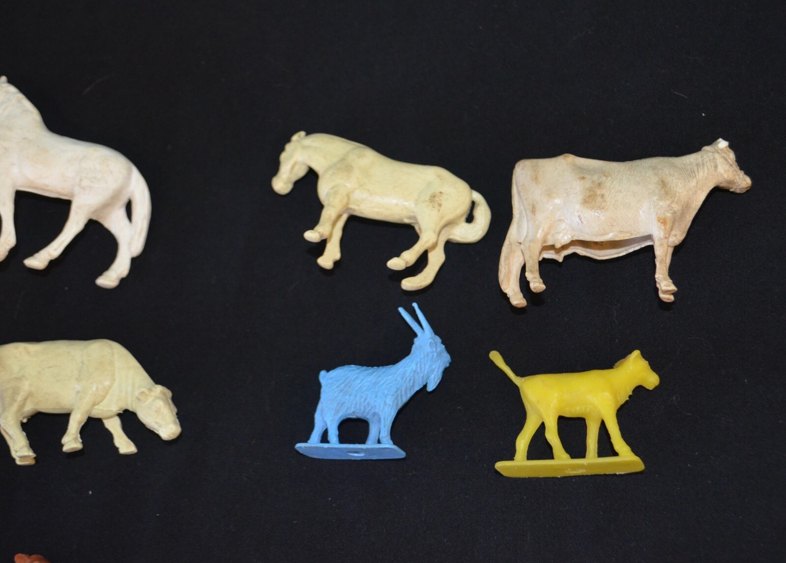 Vintage Farm Animal Lot Marx Auburn MPC 1950's Playset Cow Horse Turkey ...