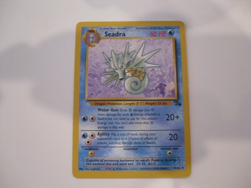 Pokémon TCG Seadra Fossil 42/62 Regular 1st Edition Uncommon T | eBay