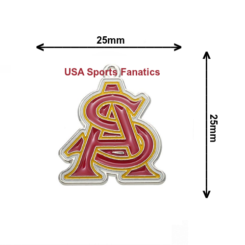 ASU - Arizona State Sun Devils Team Logo Pendant Necklace On A 925 ...
