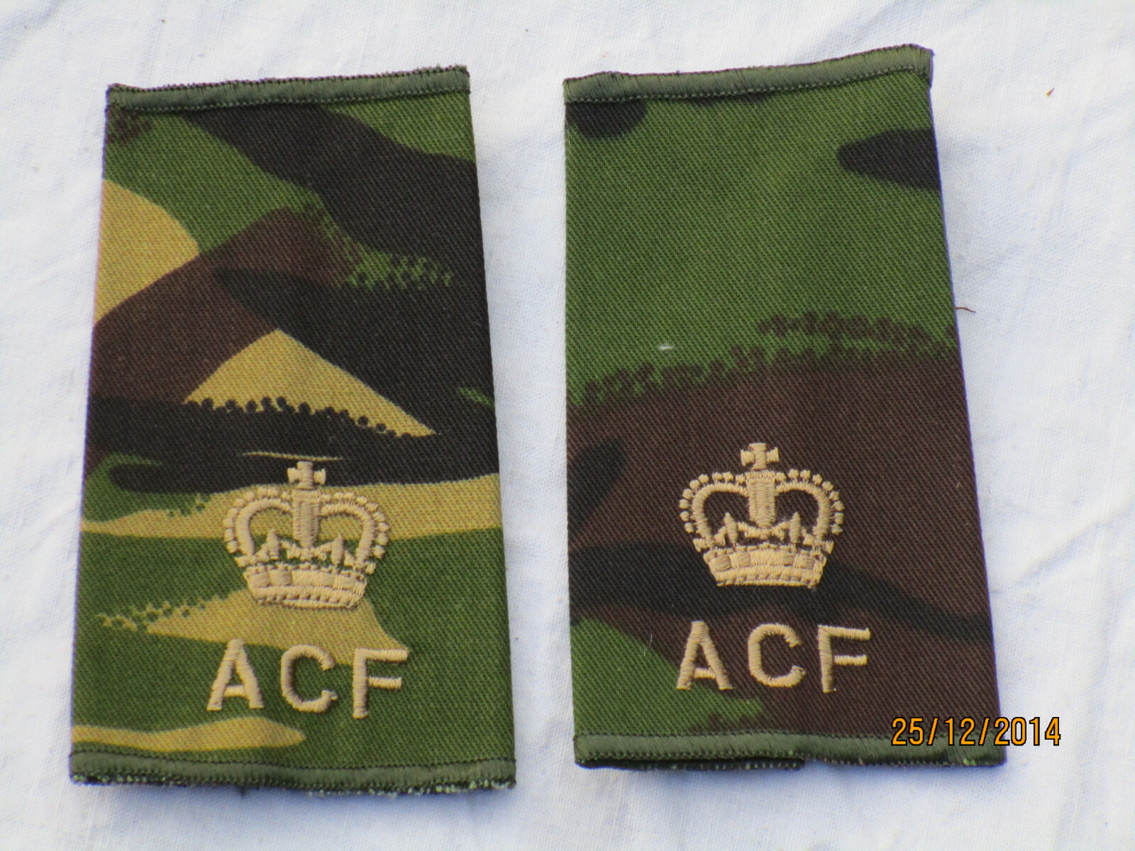 Shoulder Marks: Major, Acf, Army Cadet Force, Khaki / DPM | eBay