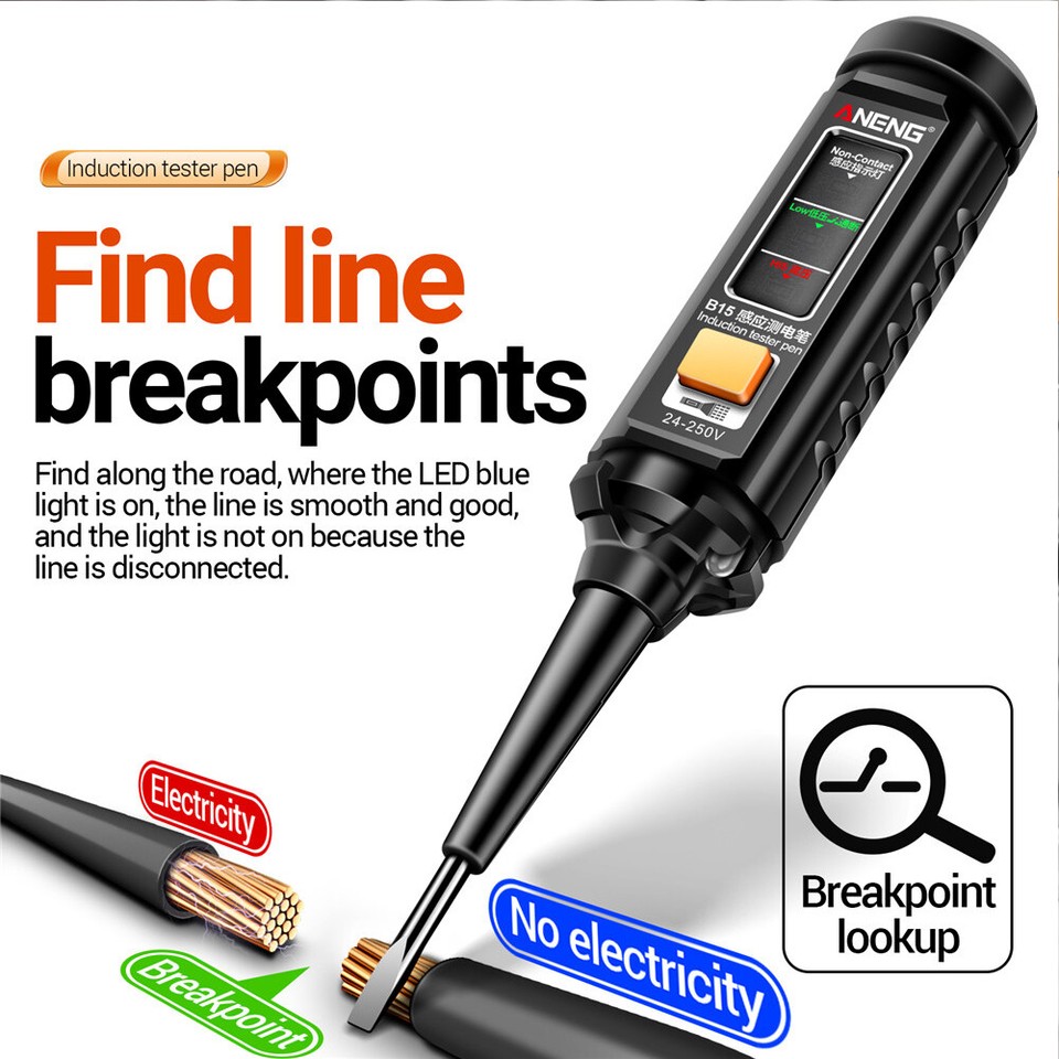 24-250V DC Detection Tester NCV Electricity Pen Voltage Test Pen ...