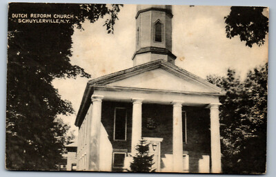 Postcard New York NY B&W Dutch Reform Church Schuylerville AC11 | eBay