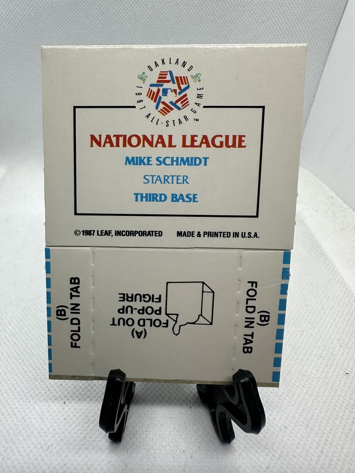 1987 leaf mike Schmidt fold out pop up figure | eBay