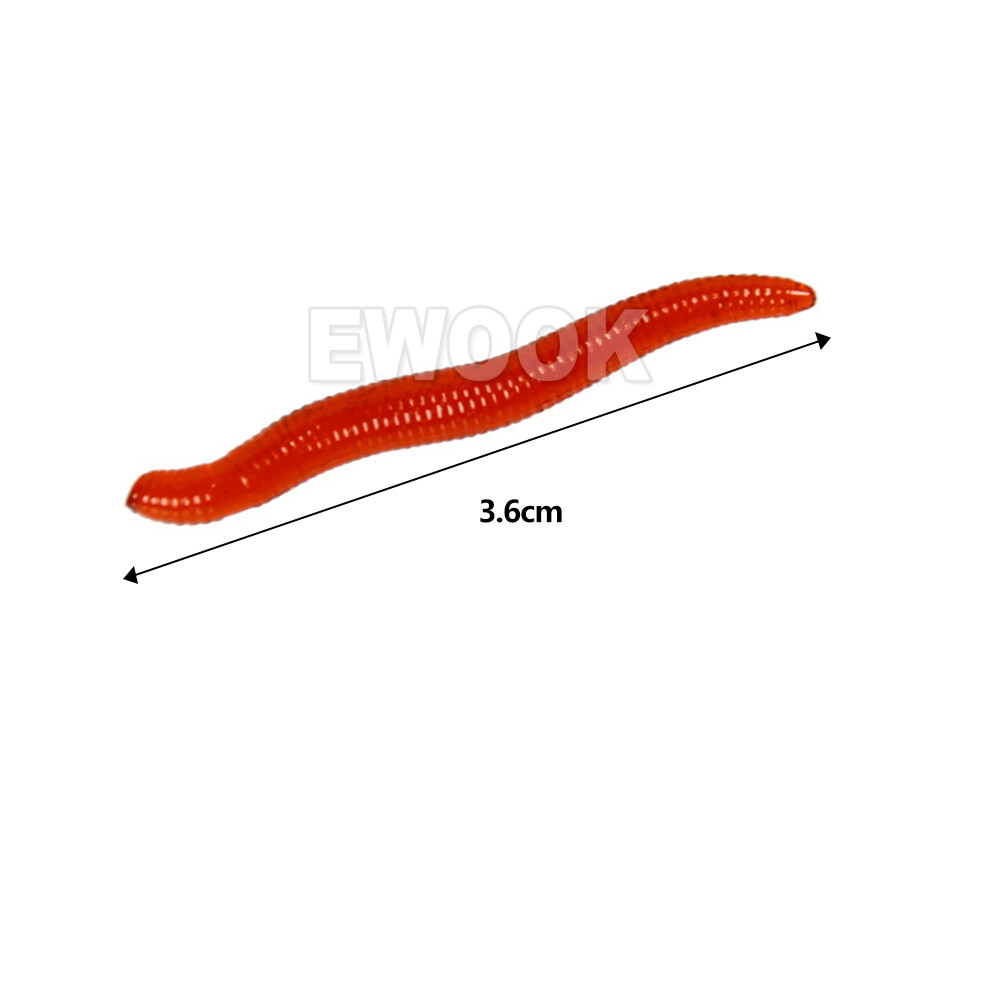 50PCS Bloodworm Soft Plastic Lure Fishing Worm Bait Red Bloodworms ...