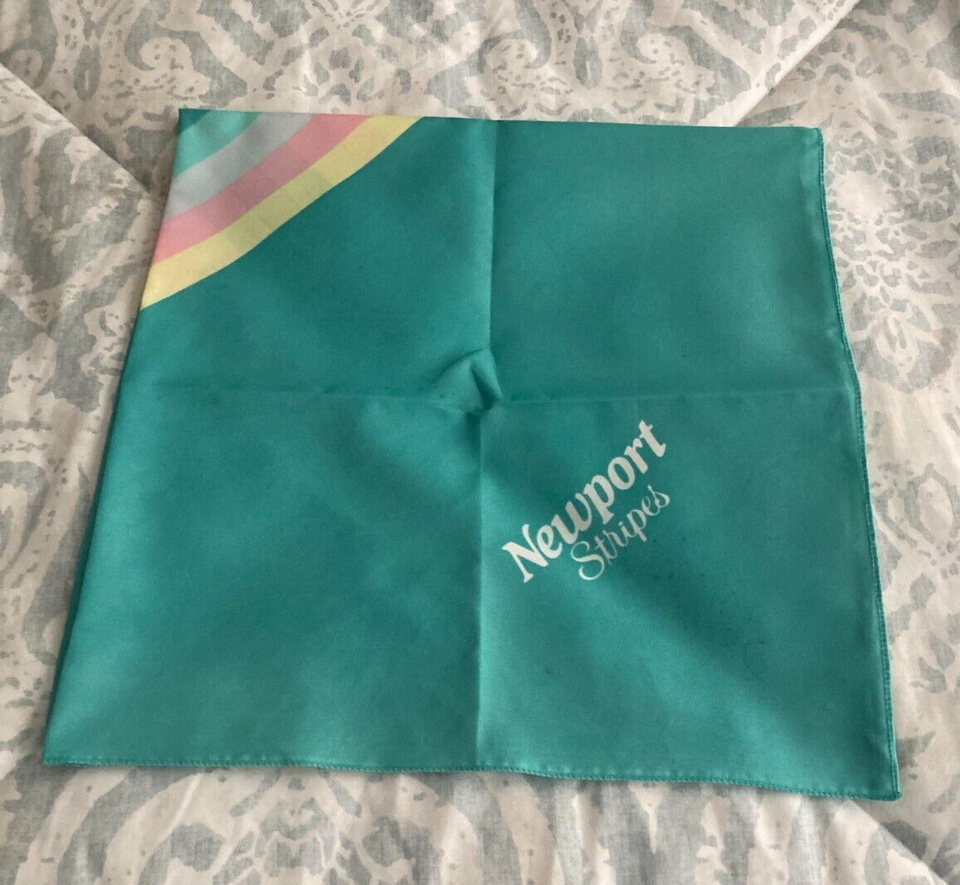 Vtg Newport Stripes Scarf Cigarette R.J. Reynolds Advertising Green ...