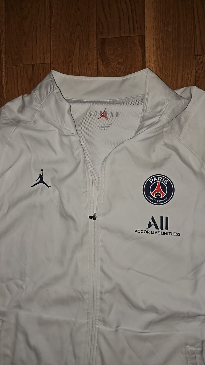 Paris Saint Germain PSG Air Jordan Jacket L NWOT WHITE Paris Saint Germain PSG Air Jordan Jacket L NWOT WHITE