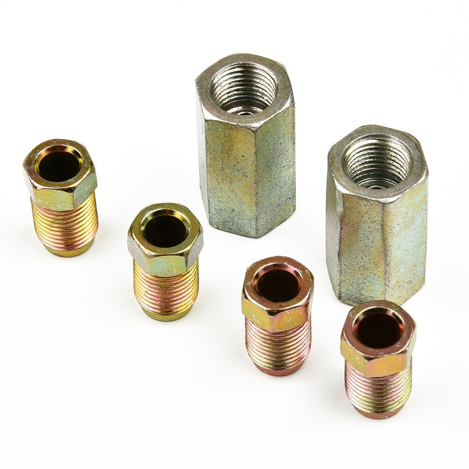 6pcs/Set Long Brake Pipe Male Brake Nuts Metric M10 10mm X 1mm Unions ...