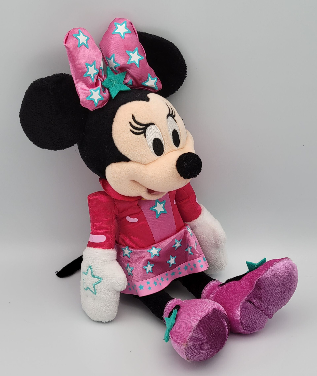 MINNIE MOUSE Rattle Lovey Security Blanket Satin & Disney Junior Pop ...