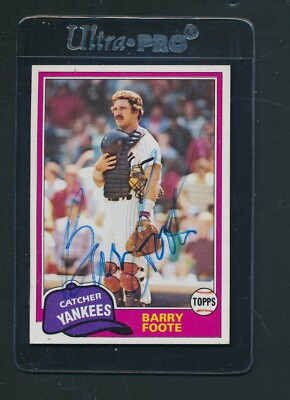 1981 Topps #763 Barry Foote Yankees Signed Auto *11892 | eBay