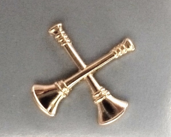 Fire Captain 2 Crossed Bugles Pin Collar Device Silver Tac 2 Piece Set ...