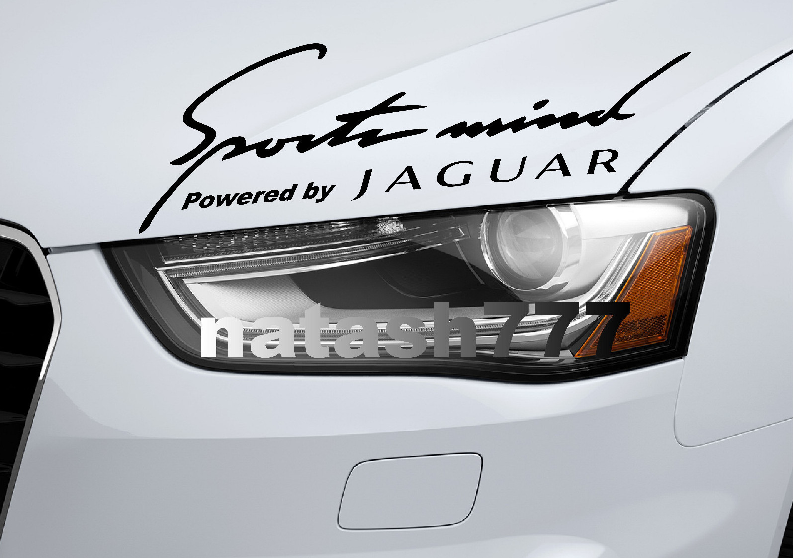 Sports mind Powered by JAGUAR X S Tipe Racing Decal sticker emblem ...