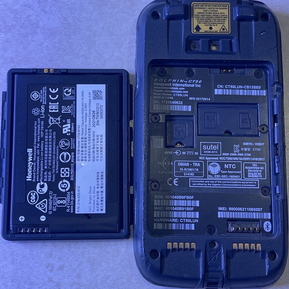 Honeywell Dolphin CT50 CT50LUN-CS13SE0 2D Barcode Scanner Wifi BT ...